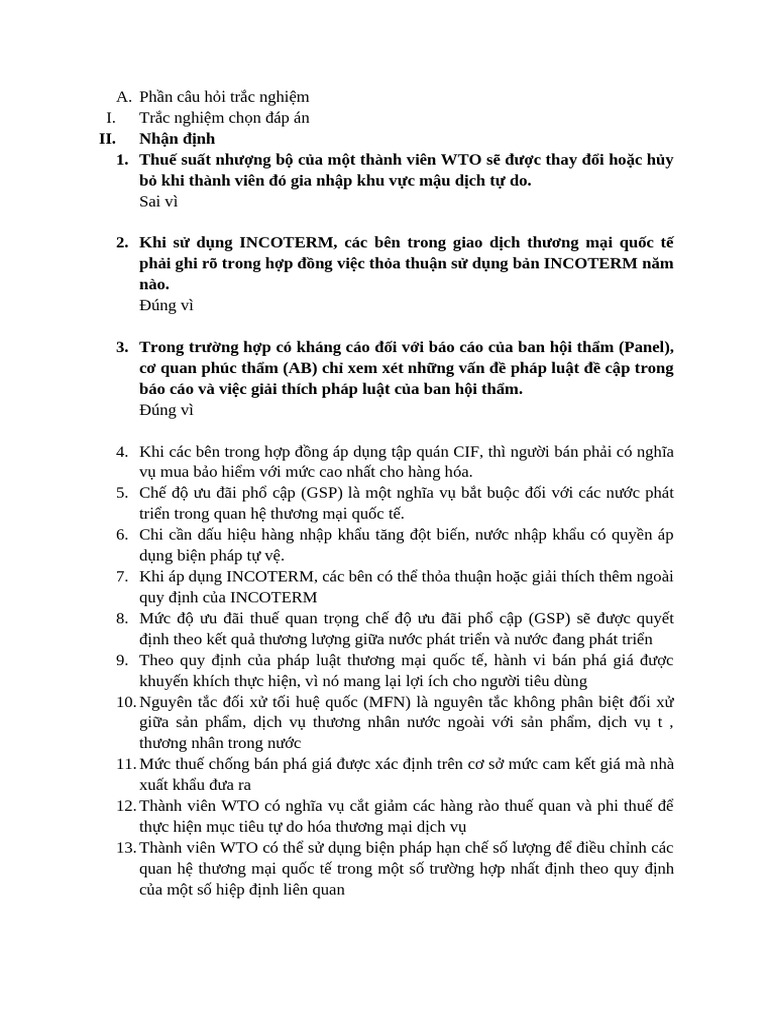 Đề cương TMQT | PDF