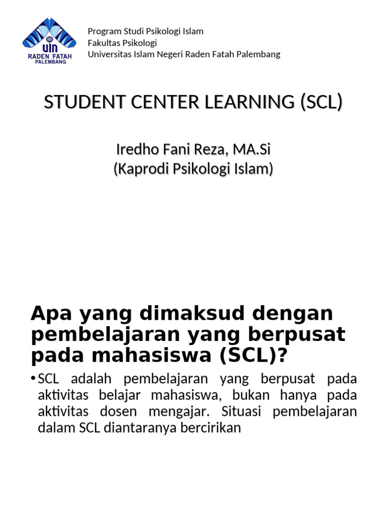 Metode Pembelajaran SCL IFR 2024 | PDF
