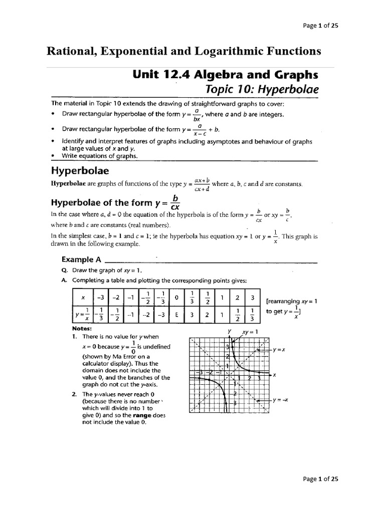 Rational, Exponential and Logarithmic Function | PDF