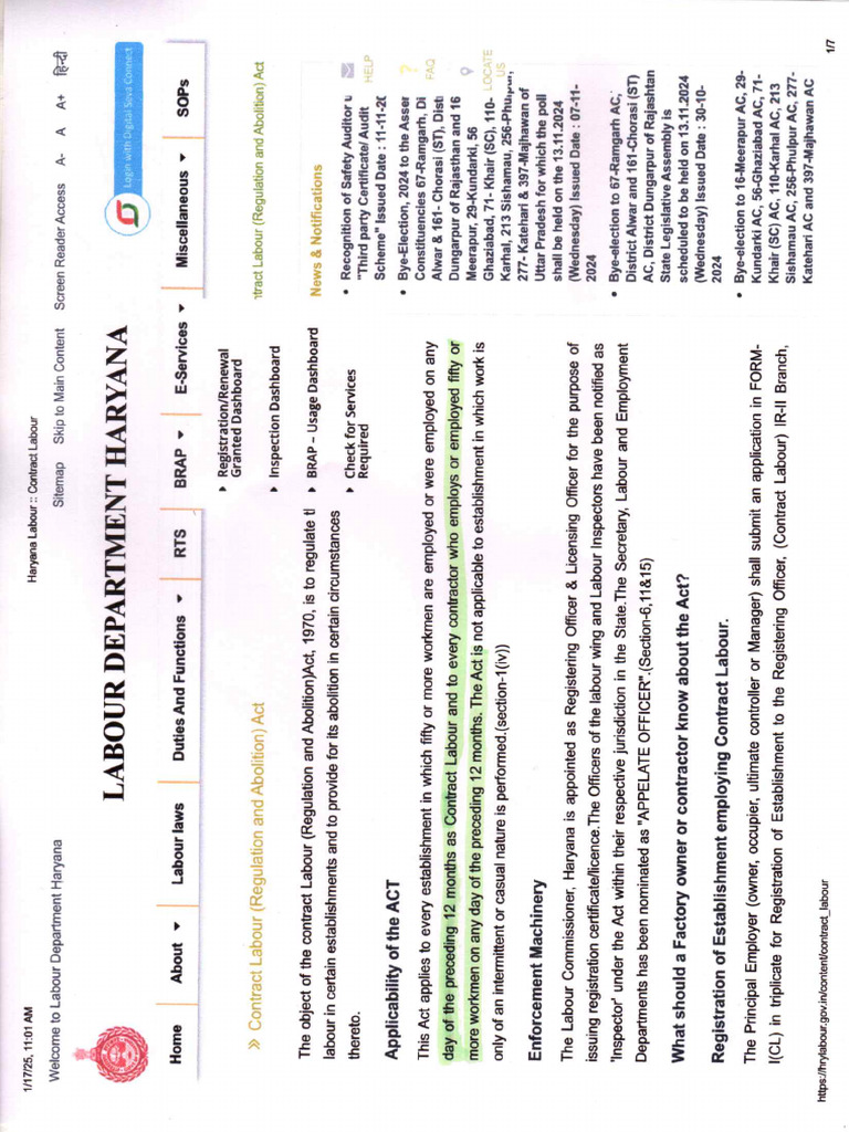 No Dues & Labour Act | PDF