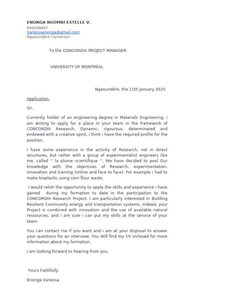 Motiv Letter 2 | PDF