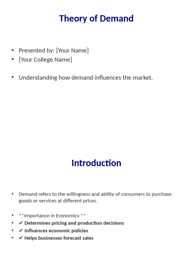 Understanding Demand in Economics | PDF | Demand | Elasticity (Economics)