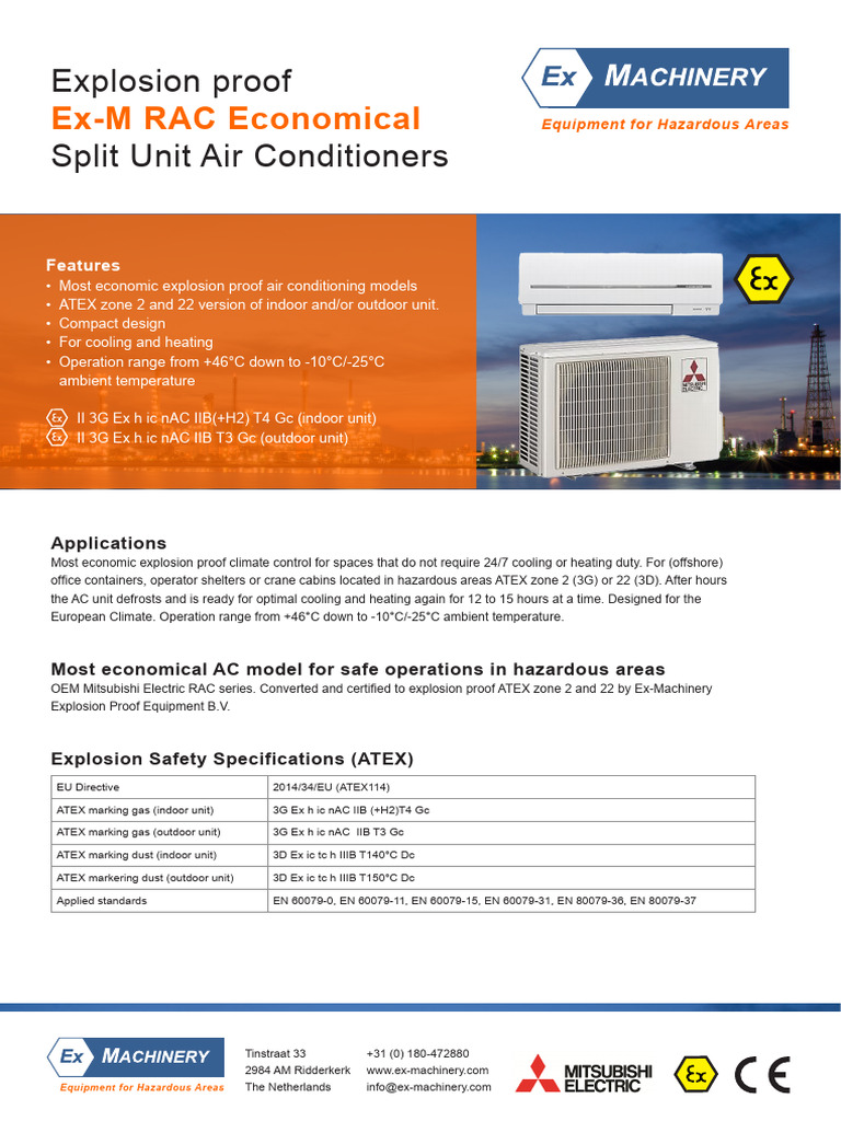 Explosion-Proof AC for Hazardous Zones | PDF | Air Conditioning | Temperature