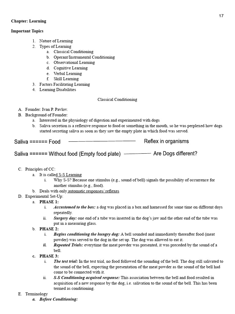 Classical Conditioning | PDF | Classical Conditioning | Psychological Theories