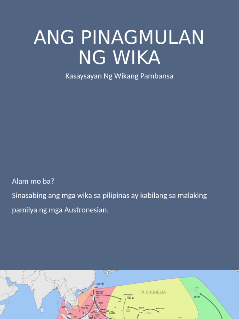 Ang Pinagmulan NG Wika | PDF