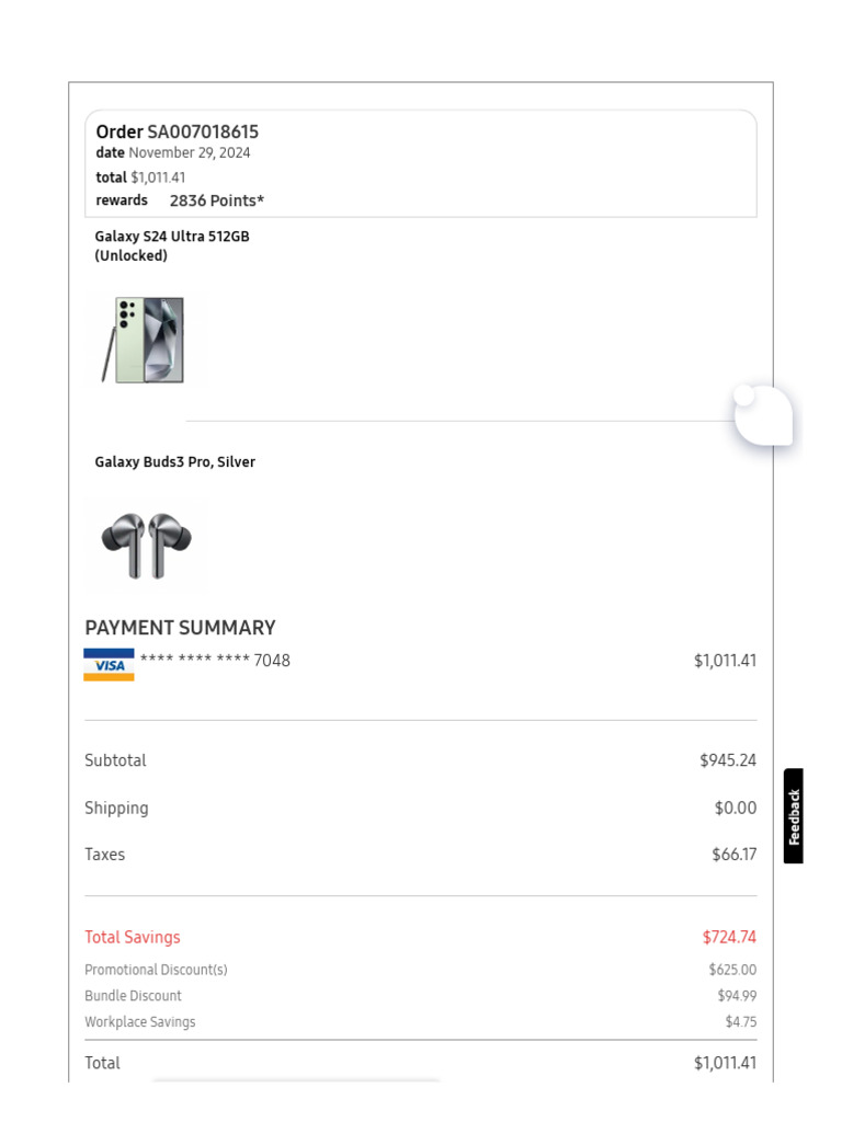 Samsung S24Ultra Invoice | PDF | Tablet Computer | Mobile Phones