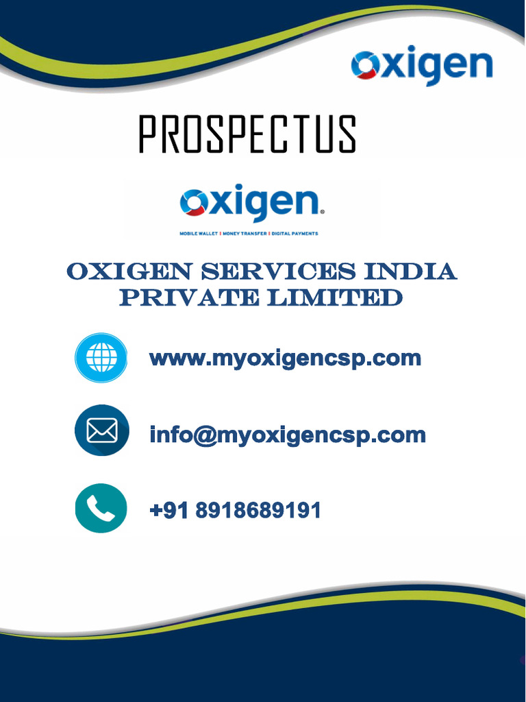 Prospectus of Oxigen CSP | PDF