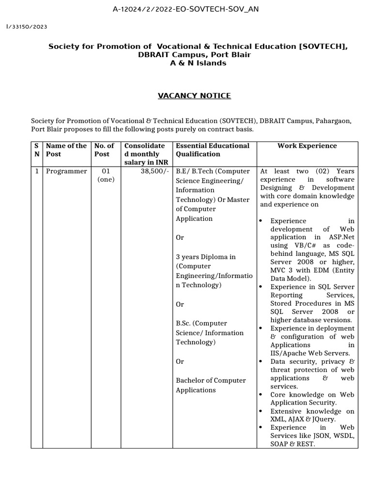 SOVTEC PGM | PDF | Microsoft Sql Server | Information Technology