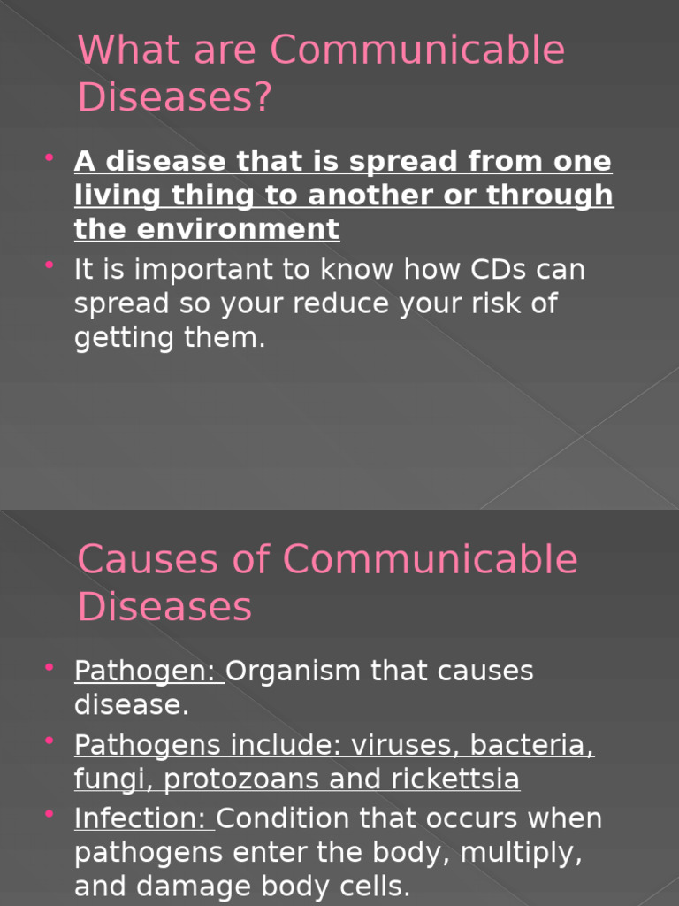 communicable and non communicable disease | PDF | Infection | Pathogen