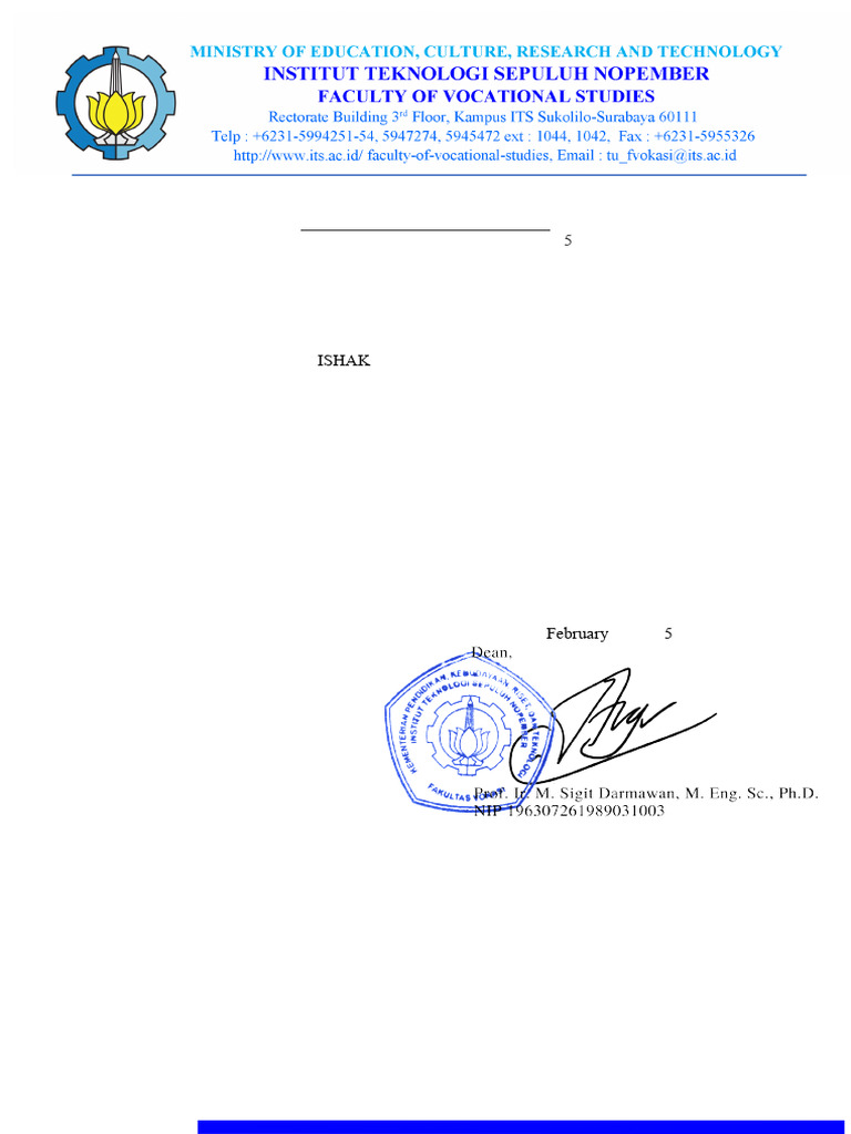 Student Letter - Ishak (En) | PDF