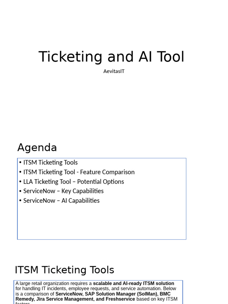 Ticketing and AI Tools | PDF | Cloud Computing | Artificial Intelligence
