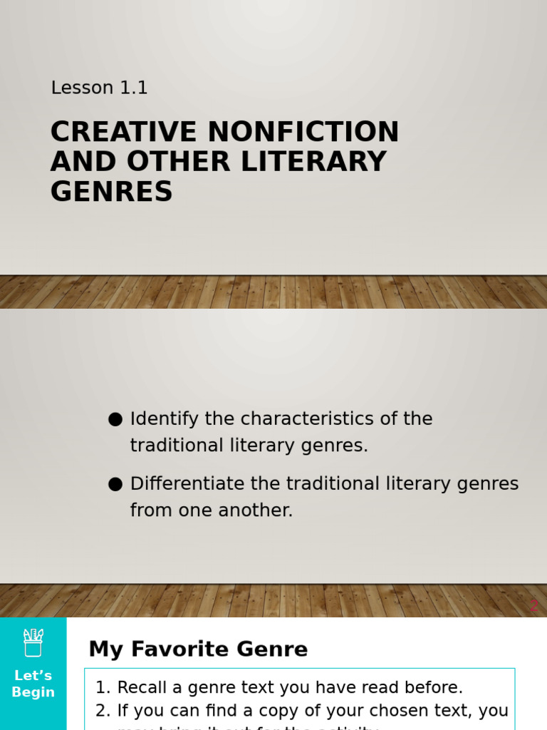 CNF 1.1 - Creative Nonfiction and Other Literary Genres | PDF | Poetry | Creative Nonfiction