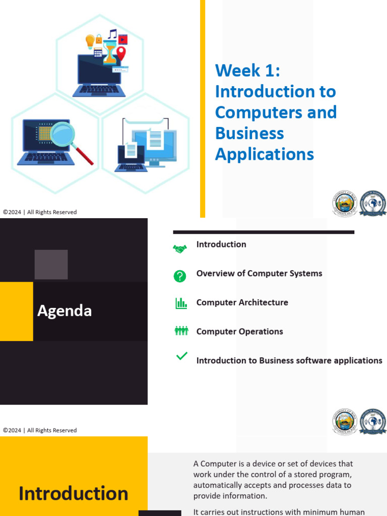 Week 1 - Introduction To Computers and Business Applications | PDF | Computer File | Computer ...