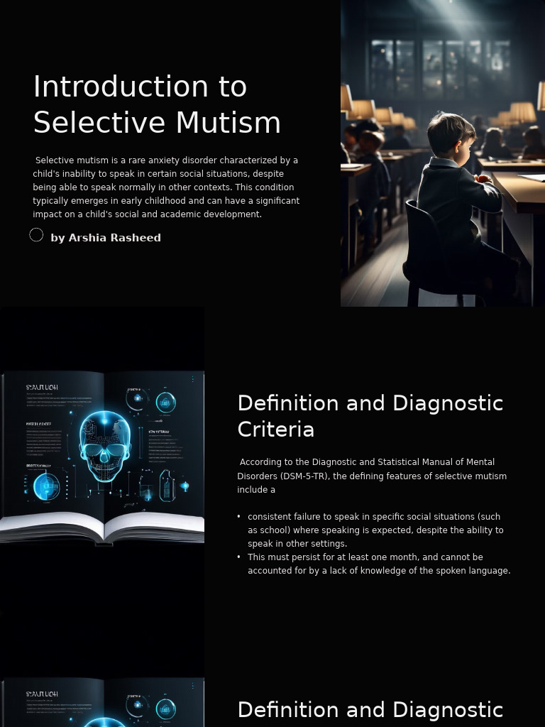 Introduction To Selective Mutism | PDF | Mental Disorder | Mental Health