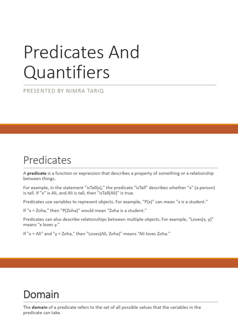 Predicates and Quantifiers-1 | PDF | Semiotics | Syntax (Logic)