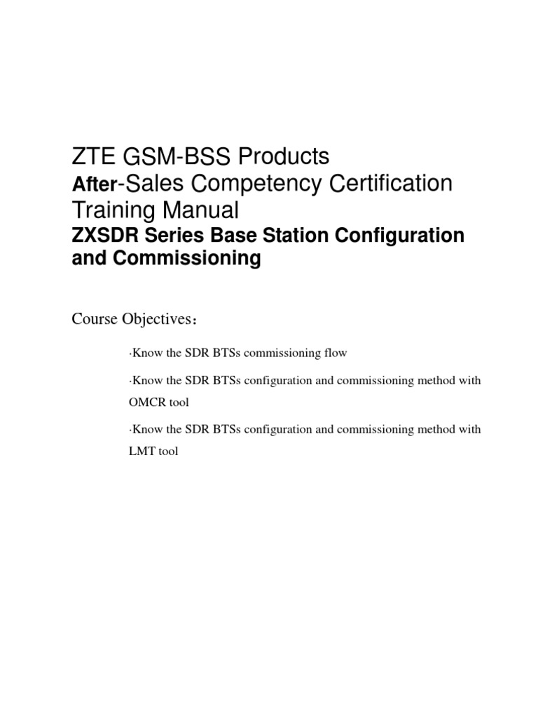 ZTE ZXSDR Base Station Training Guide | PDF | Ip Address | Computer Network