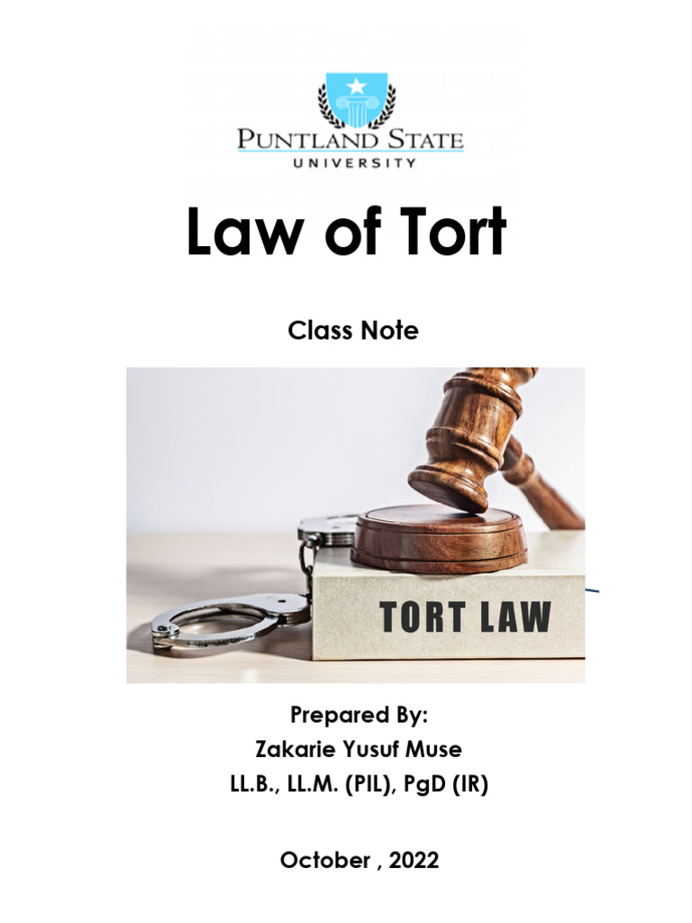 Law of Tort | PDF | Damages | Tort