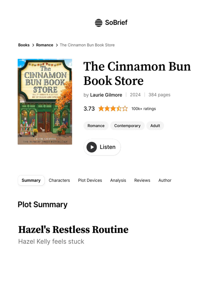The Cinnamon Bun Book Store | PDF | Romance Novels