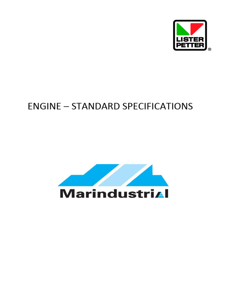 Standard Engines Specifications | PDF | Engines | Diesel Engine