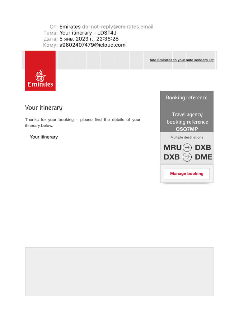 Your Itinerary - LDST4J-2 | PDF | Emirates (Airline) | Airliner