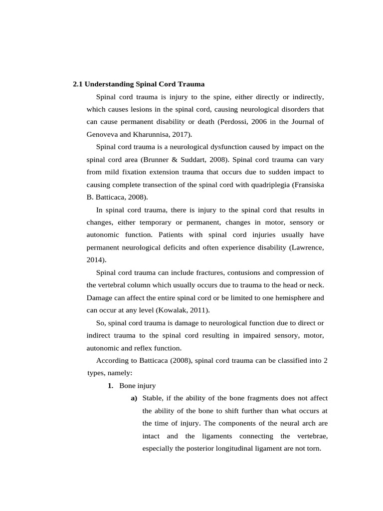 Trauma Medula Spinalis English | PDF | Spinal Cord Injury | Spinal Cord