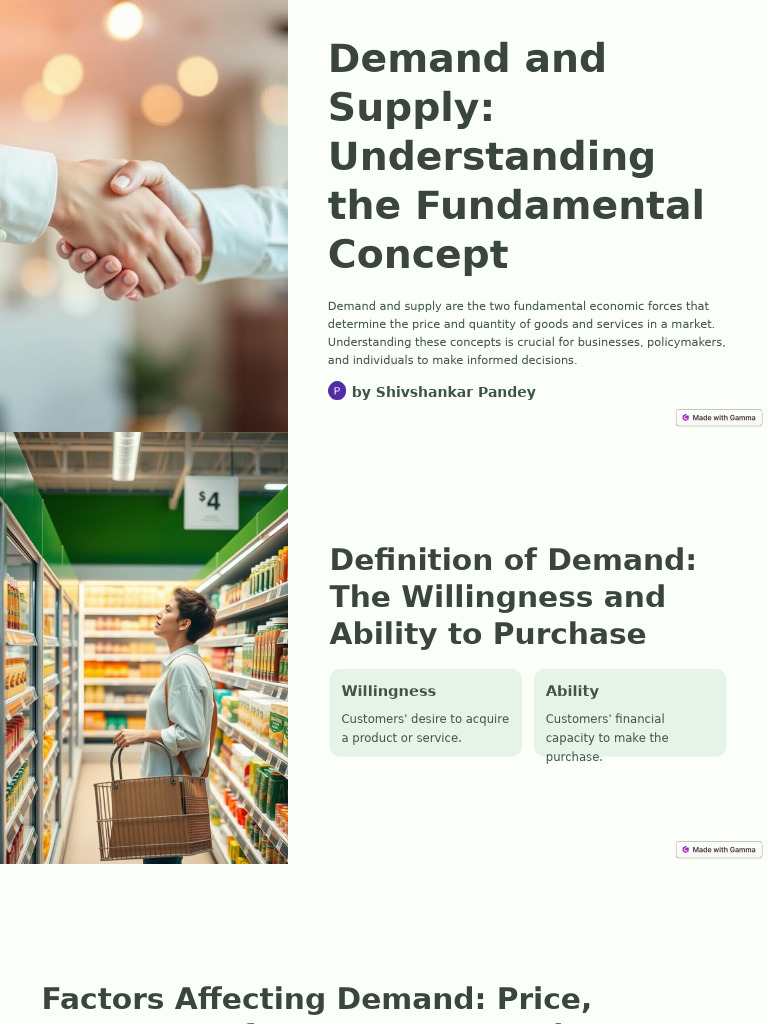Demand and Supply: Key Economic Concepts | PDF | Demand | Supply ...