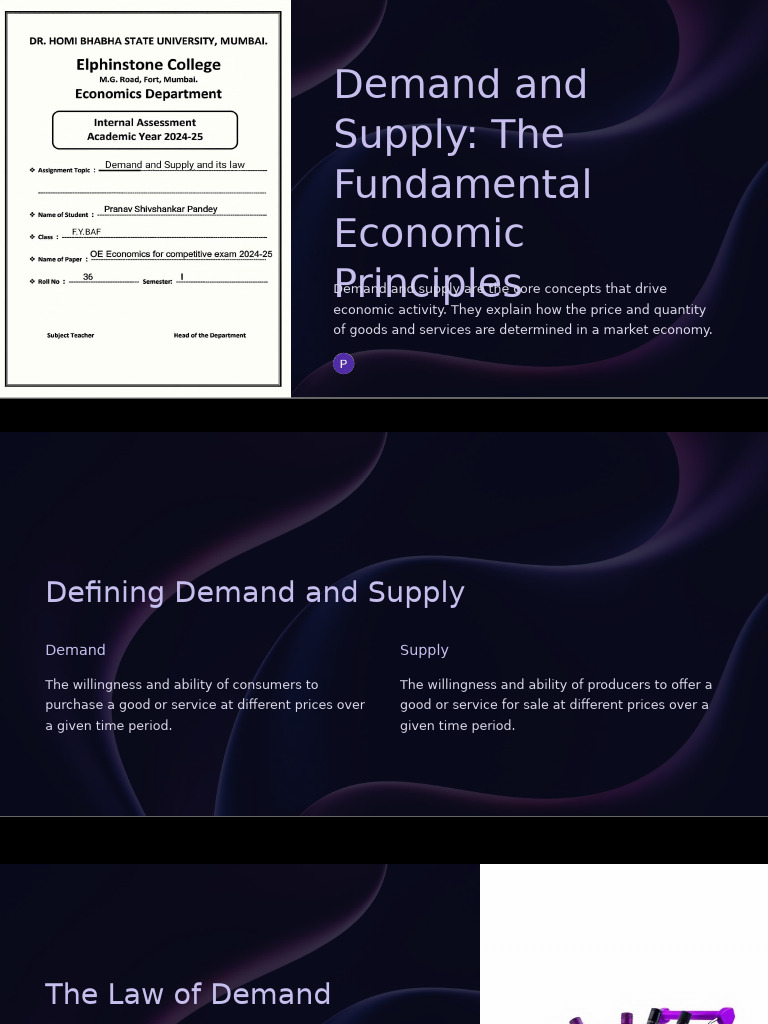 Demand and Supply The Fundamental Economic Principles | PDF | Supply ...