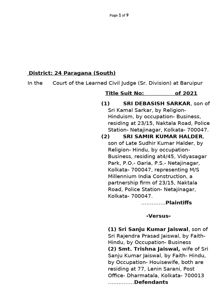 Deed Cabcellation of Sri Sanju Kr. Jaiswal | PDF | Lawsuit | Justice