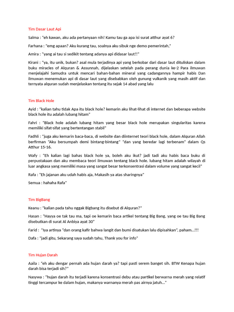 Naskah Dialog Mading | PDF