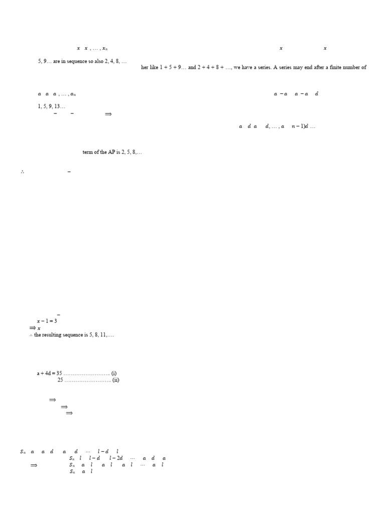 Sequence and Series Mth101 | PDF | Sequence | Elementary Mathematics