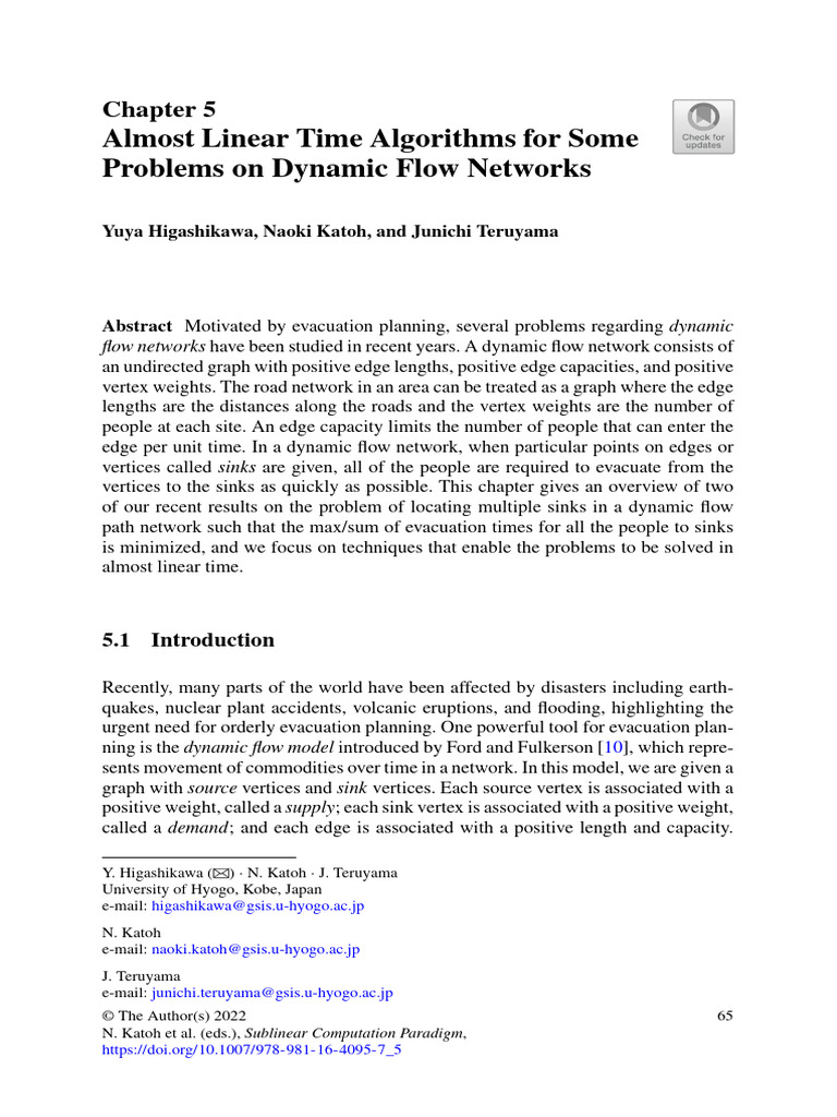 Almost Linear Time Algorithms For Some Problems On Pdf Time Complexity Theoretical