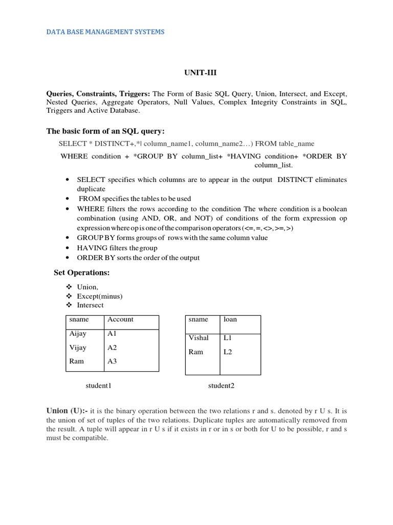DBMSUNIT-3 | PDF | Pl/Sql | Sql