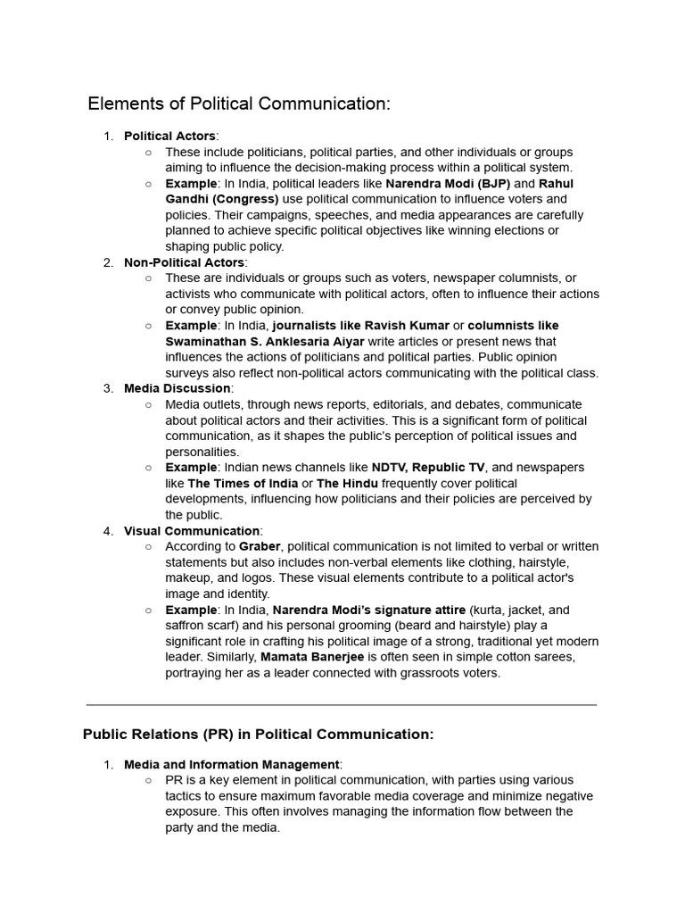 Elements of Political Communication | PDF | Public Sphere | Political ...