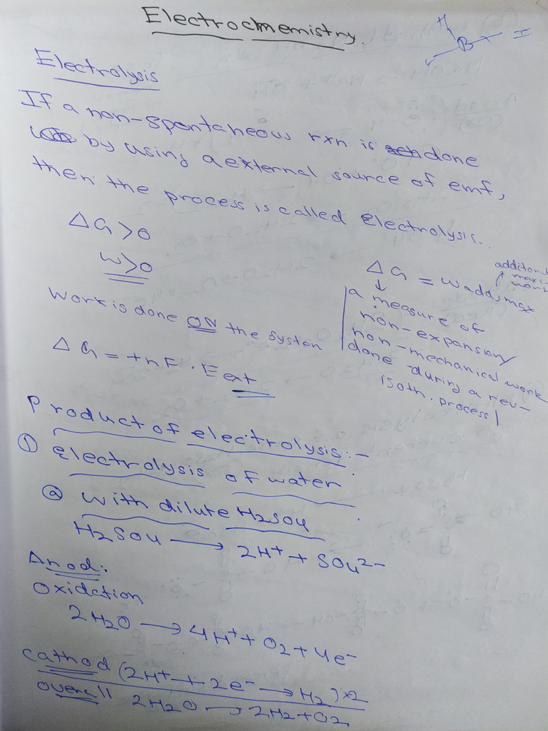 Electrochemistry Aakash Teacher Notes | PDF
