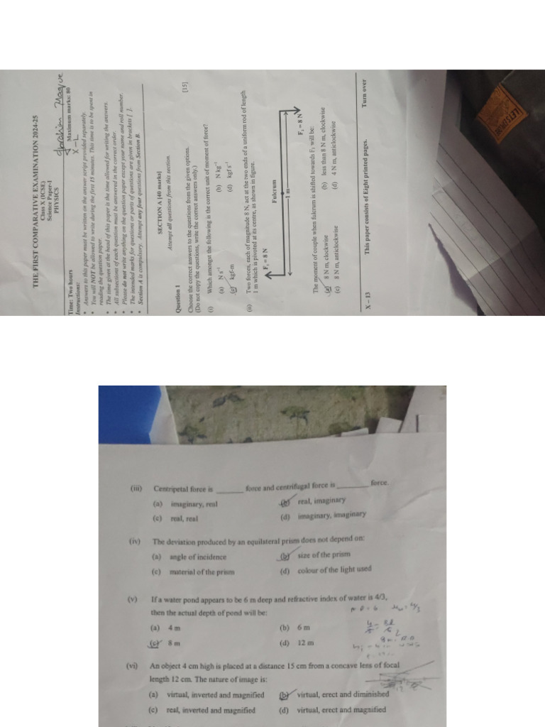 Physics (Comparative Paper) | PDF