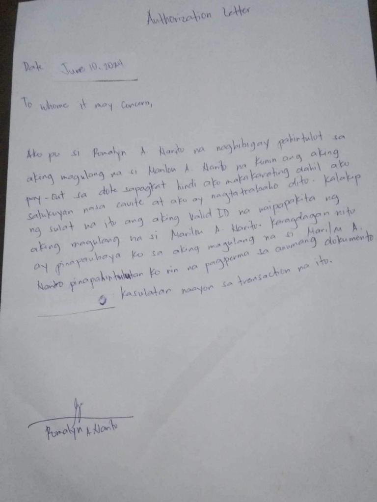 Authorization Letter Pdf