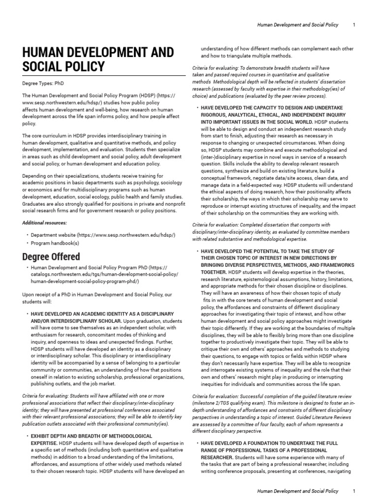 Human Development Social Policy | PDF | Methodology | Intersectionality