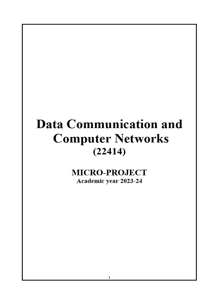 Dcc Final Micro Project Pdf Transmission Control Protocol