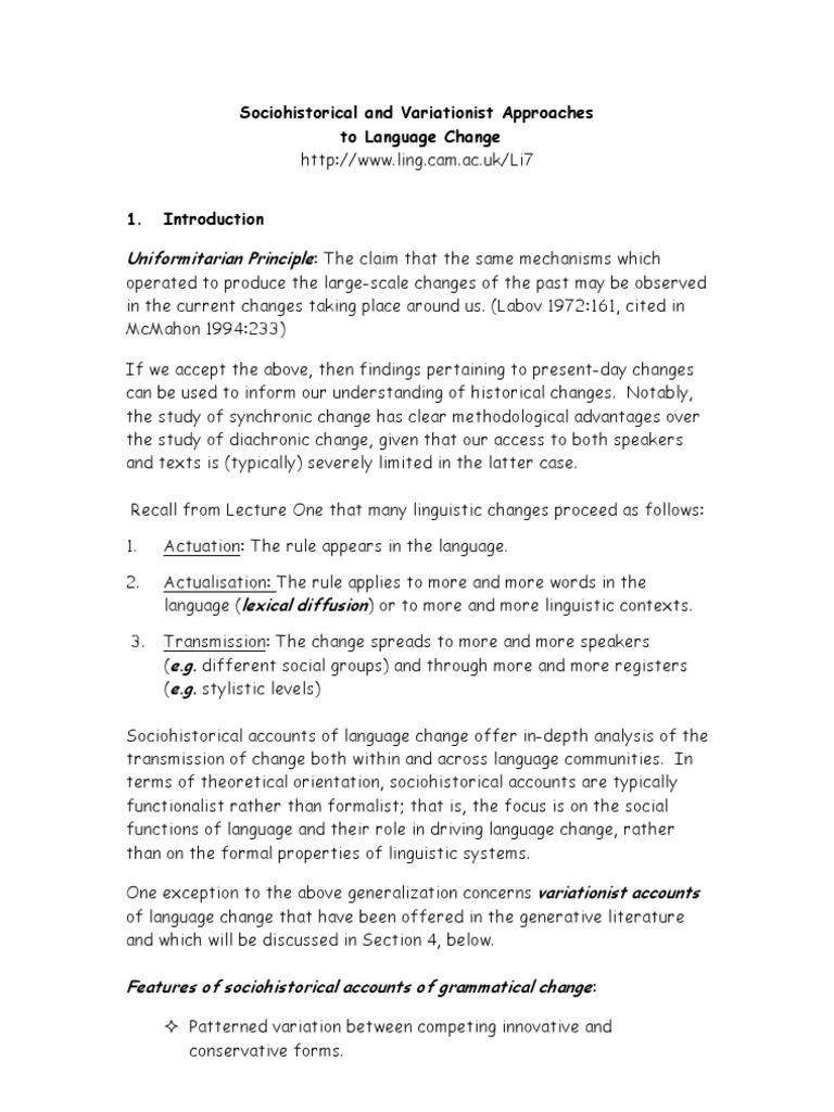 Uniformitarian Principle: Dr. D. Anderson Michaelmas Term 2007 | PDF ...