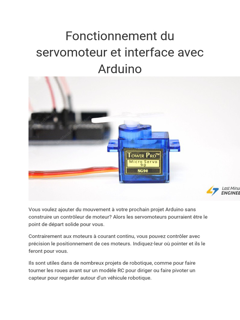 fonctionnement-du-servomoteur-et-interface-avec-arduino_compress | PDF | Biens manufacturés ...
