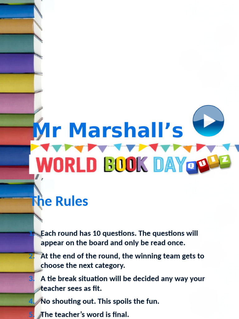 World Book Day Quiz | PDF | Children's Literature