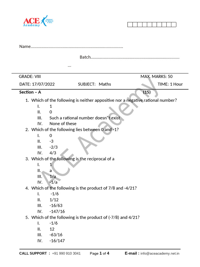 Class 8 Linear Equation | PDF | Length | Equations