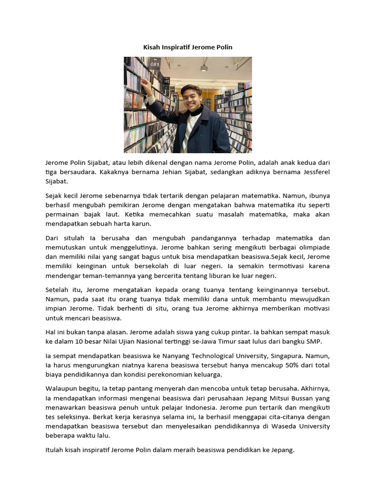 Kisah-Inspiratif-Jerome-Polin | PDF