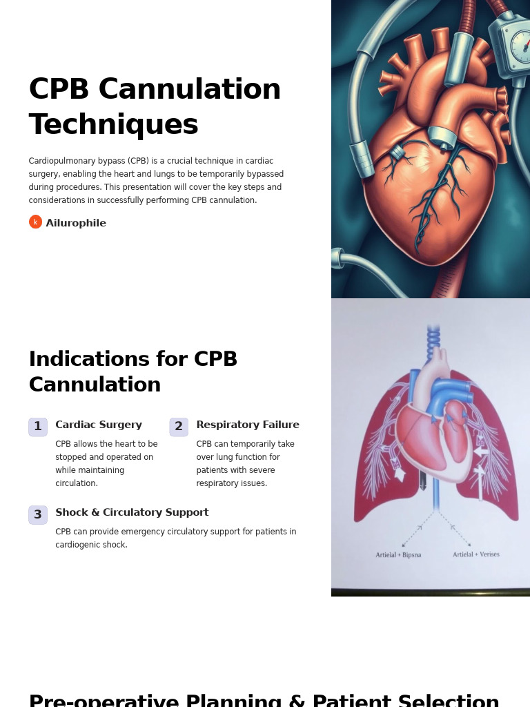 CPB Cannulation Techniques | PDF | Vein | Heart