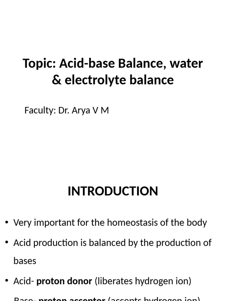 Acid- base balance-1 | PDF | Physiology