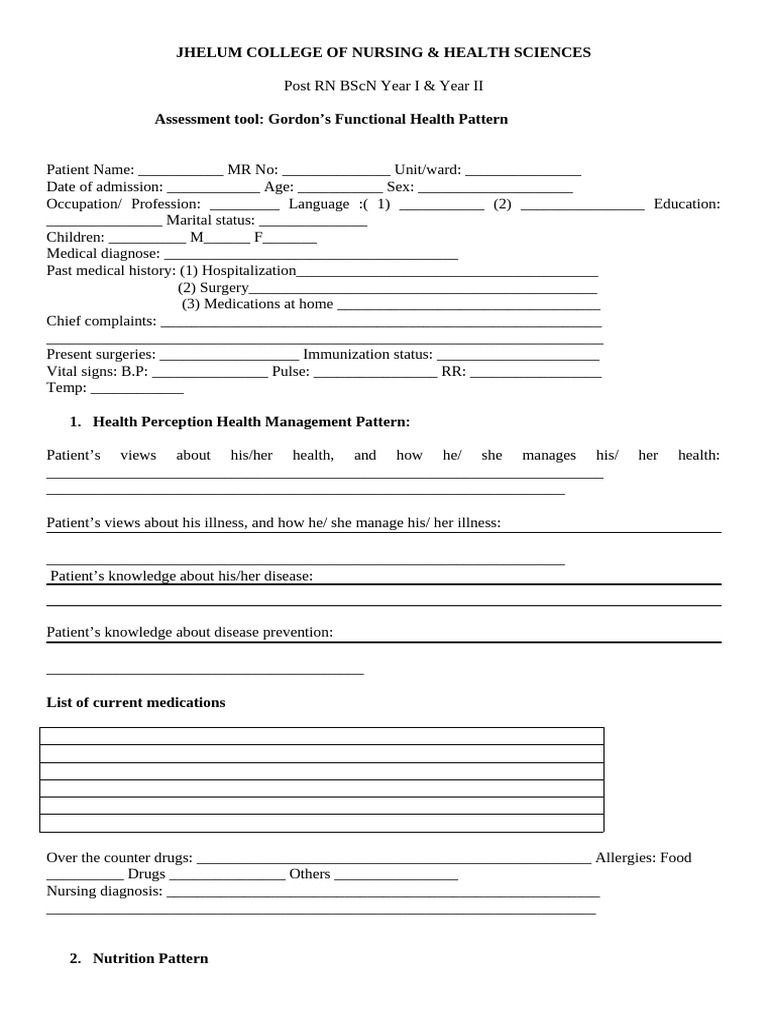 FHP Form JCONHS | PDF | Sleep | Stress (Biology)
