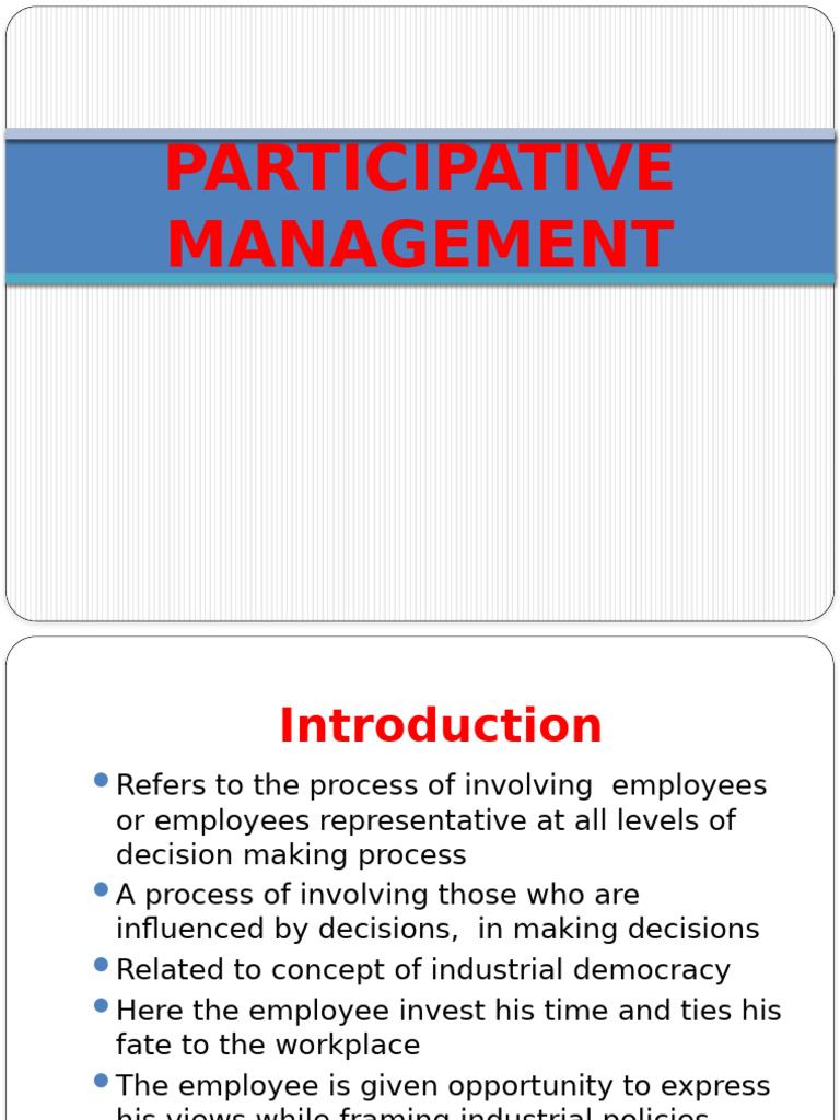 HRM Participative Management | PDF