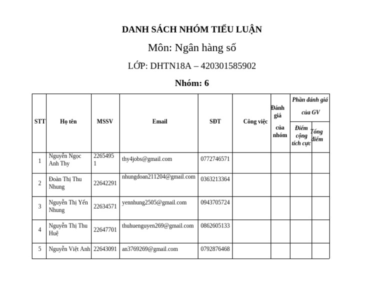 Nhom 6 - TL NHSO - DHTN18A | PDF
