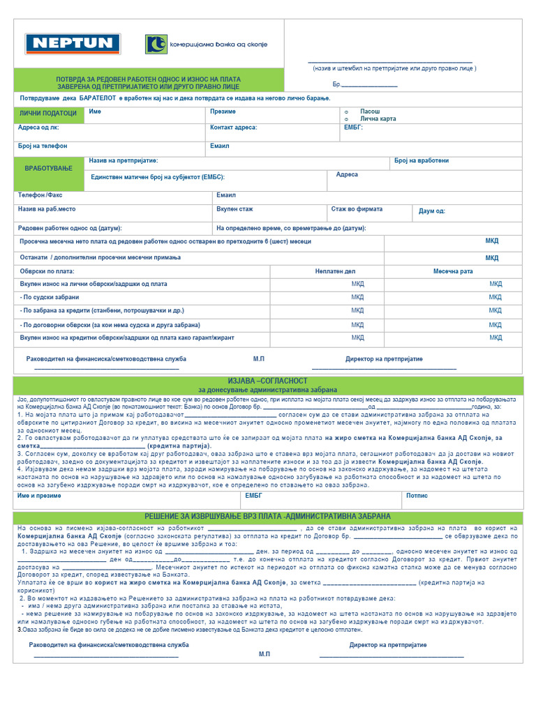 Formular NEPTUN-KB | PDF