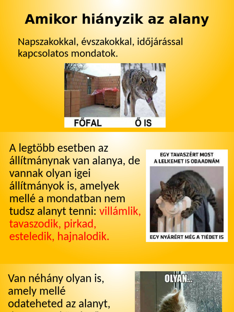 Amikor Hiányzik Az Alany | PDF